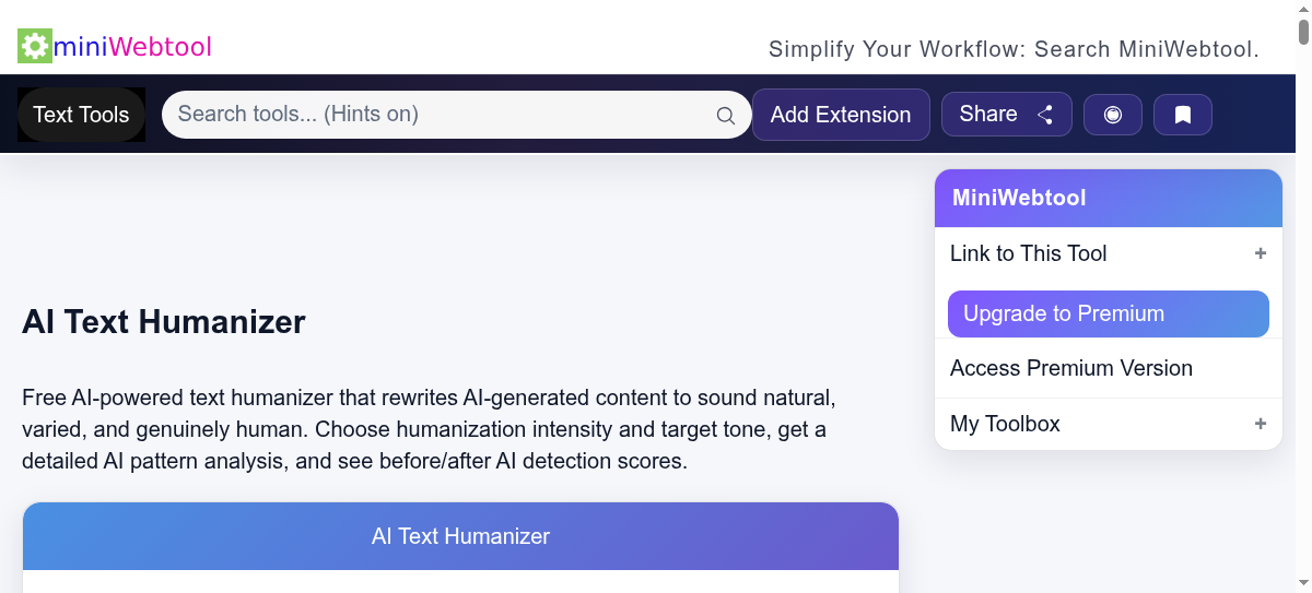 AI Text Humanizer - Make AI Text Sound Natural & Human | Free Tool