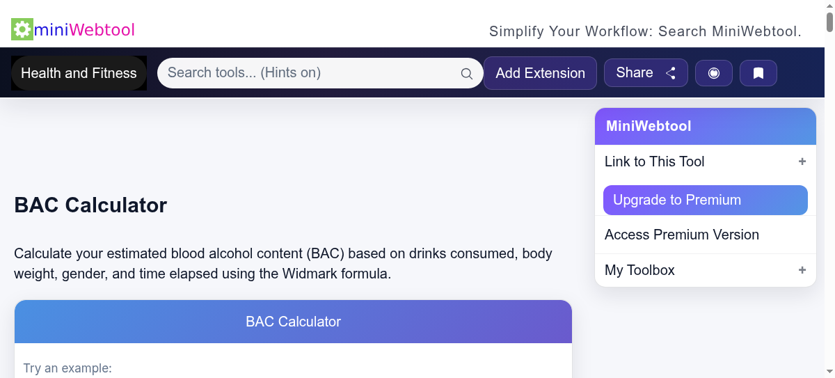 BAC Calculator — Estimate Your Blood Alcohol Content