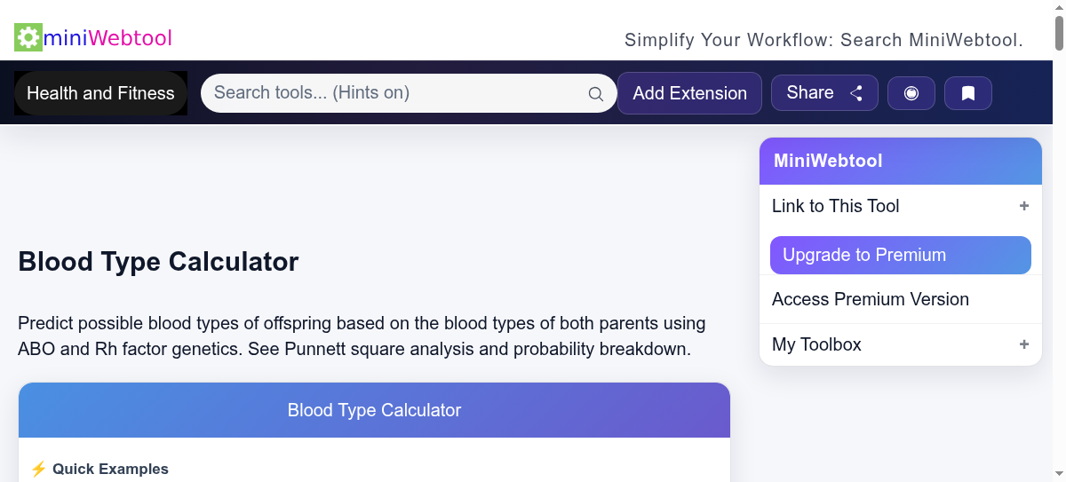 Blood Type Calculator - Predict Child Blood Type from Parents