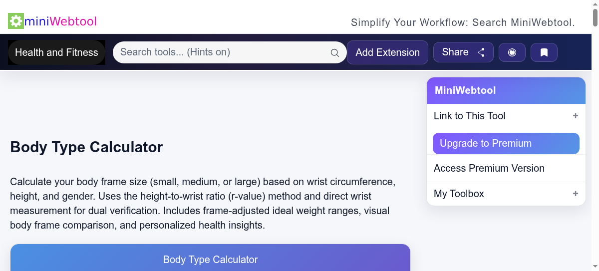 Body Type Calculator — Determine Your Body Frame Size Based on Wrist ...