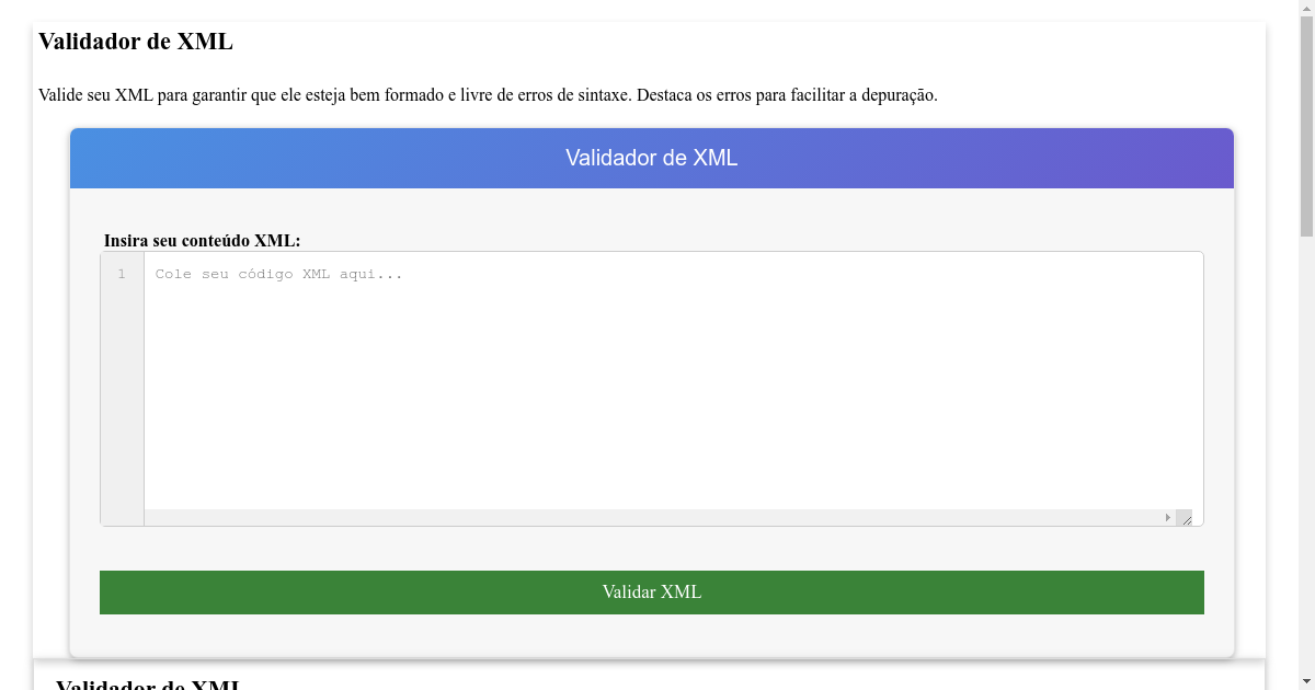 Validador de XML Online Gratuito - Verifique a Boa Formação