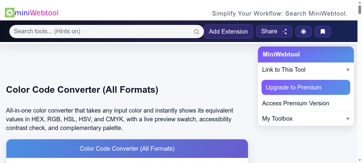 Color Code Converter (All Formats) - Convert HEX, RGB, HSL, HSV, CMYK ...