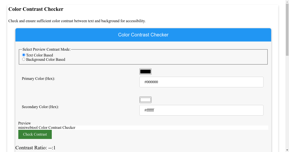 Color Contrast Checker - Ensure Accessibility with Proper Color Contrast