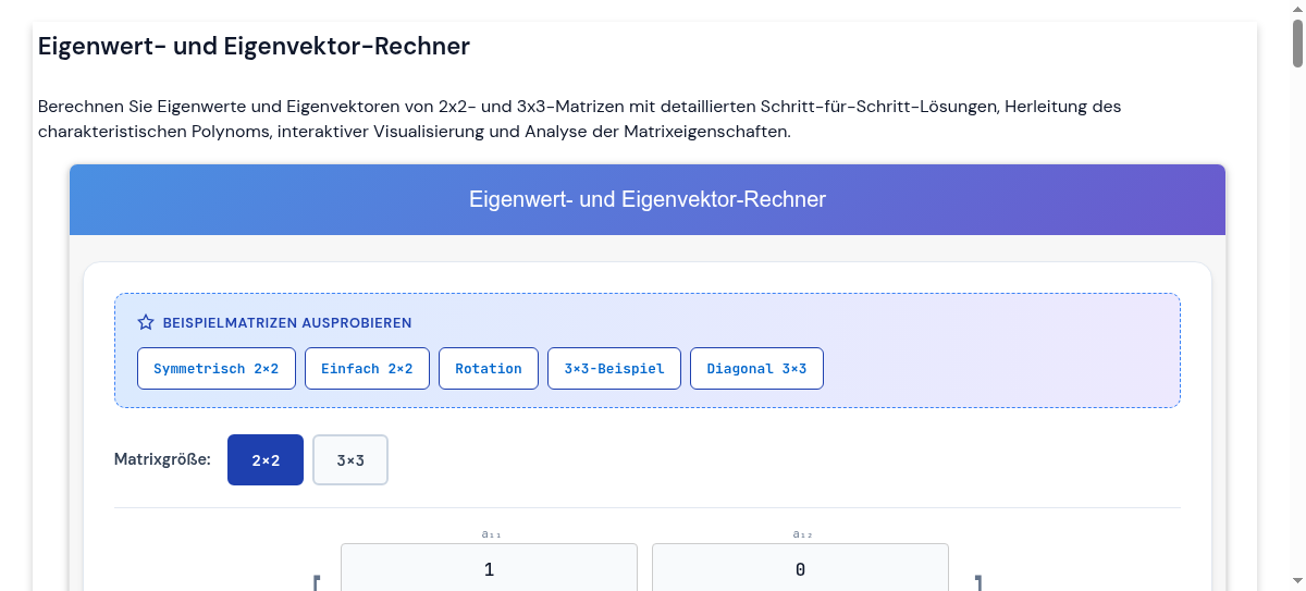 Eigenwert- und Eigenvektor-Rechner - Schritt-für-Schritt-Lösungen mit ...