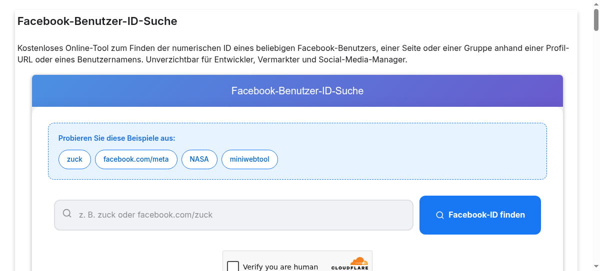 Facebook-Benutzer-ID-Suche - Finden Sie Ihre numerische Facebook-ID sofort