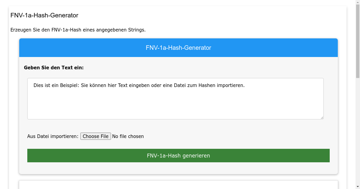 FNV-1a-Hash-Generator