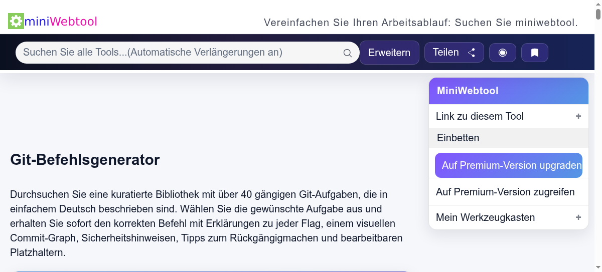 Git-Befehlsgenerator - Alltagssprache in Git-Befehle mit Flag ...