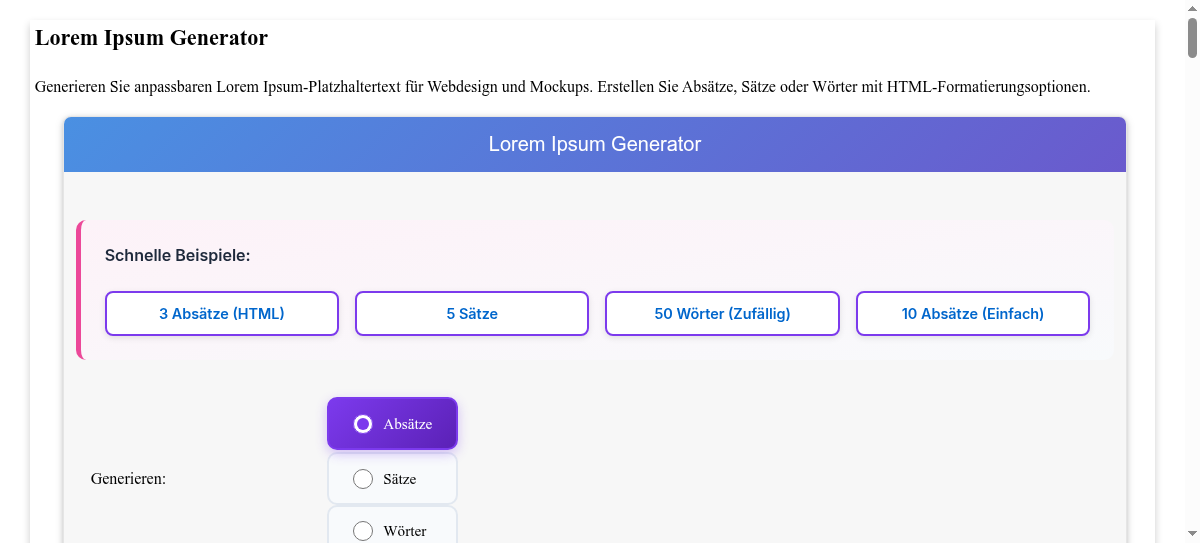 Lorem Ipsum Generator - Platzhaltertext für Designprojekte erstellen
