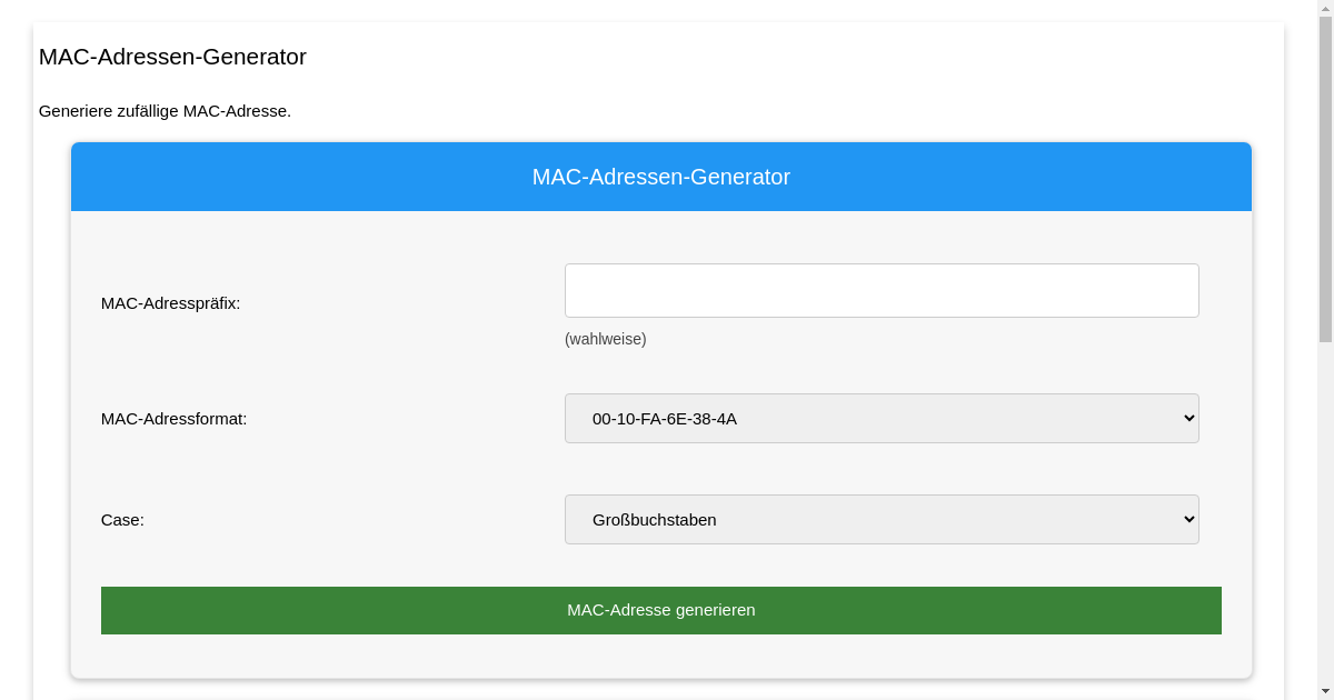 MAC-Adressen-Generator