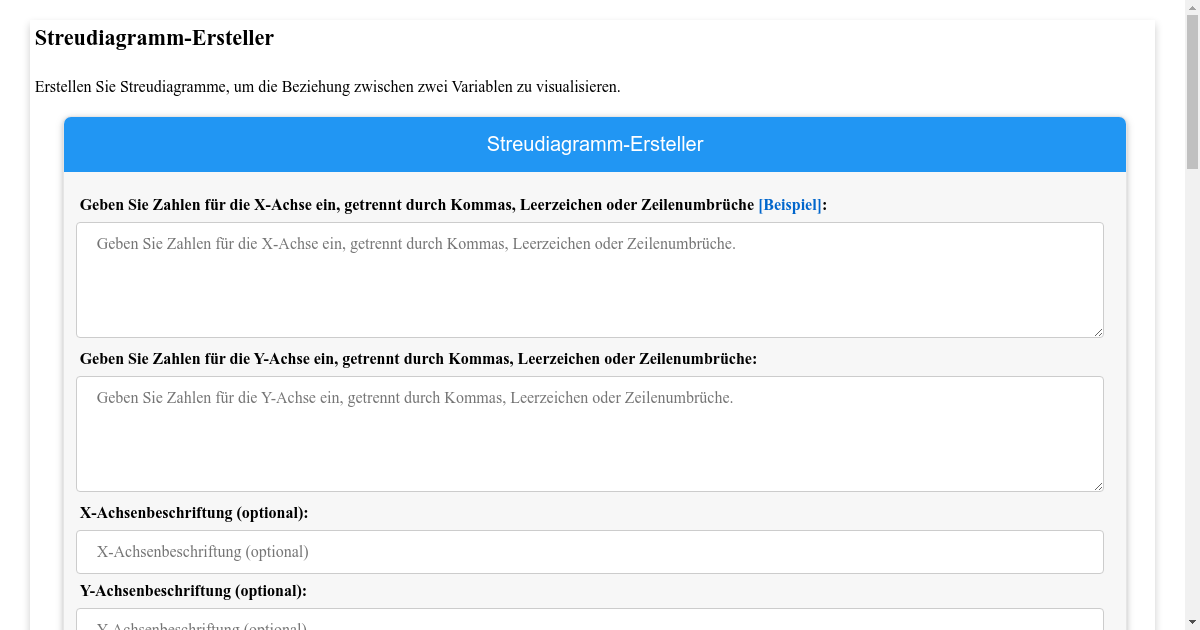 Streudiagramm-Ersteller