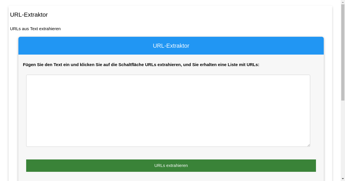 Online URL Extractor zum Extrahieren von URLs aus Text