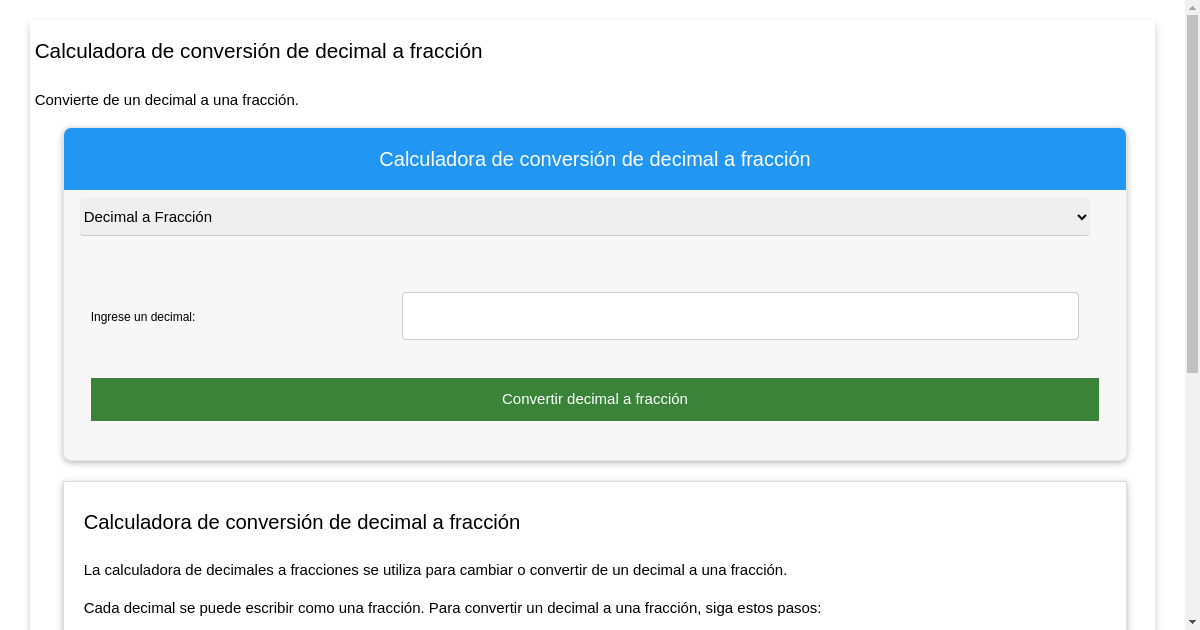Calculadora De Fracciones Decimales Y Porcentajes Calculadora De