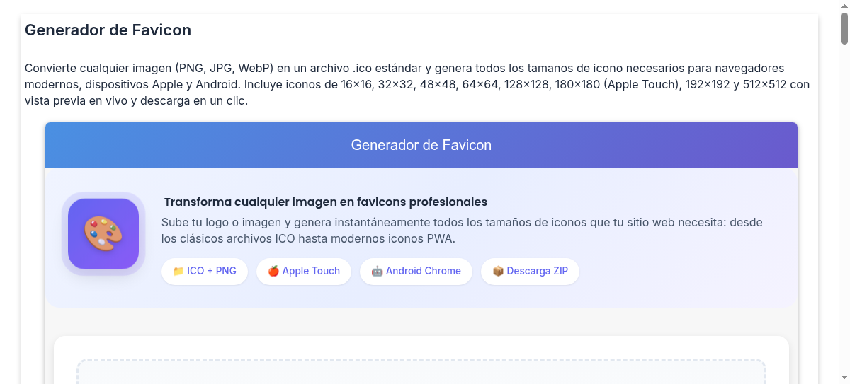 Generador de Favicon - Crear archivos ICO e iconos para todos los ...