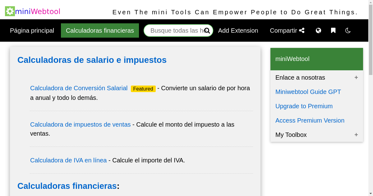 Herramientas gratuitas y calculadora - Calculadoras de salario e impuestos
