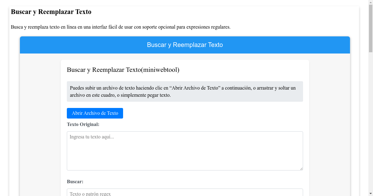 Herramienta Gratuita en Línea para Buscar y Reemplazar Texto