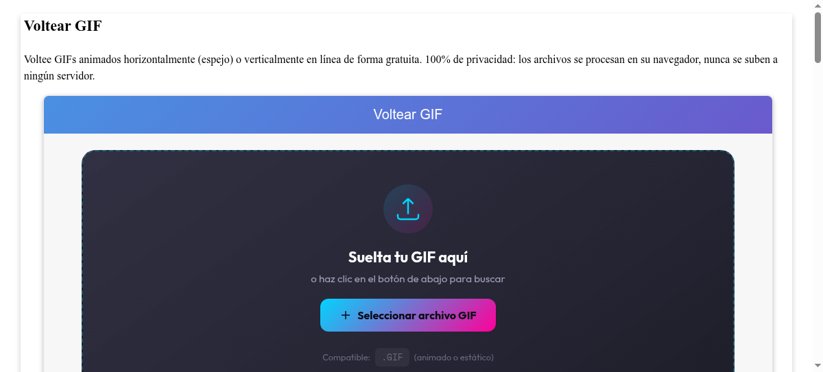 Voltear GIF en línea - Espejar o voltear GIFs animados (Gratis, sin ...