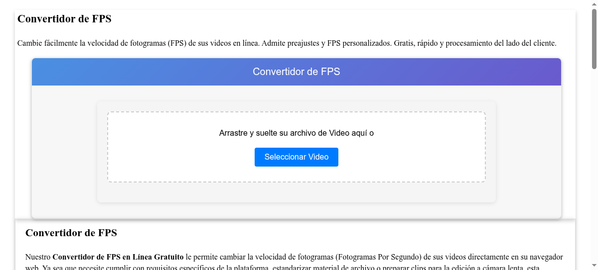 Convertidor de FPS en Línea - Cambiar Velocidad de Fotogramas de Video ...