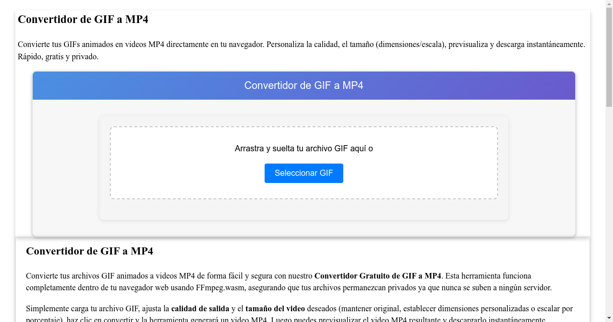 Convertidor Gratuito de GIF a MP4 - Convierte GIF Animados a Video ...