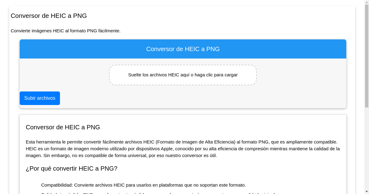 Conversor de HEIC a PNG