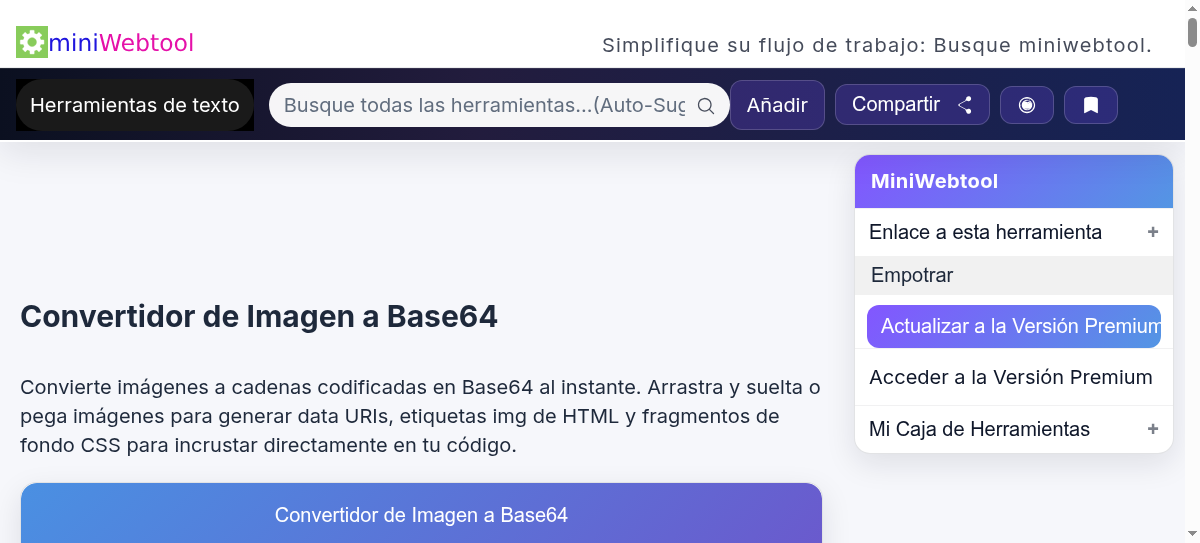 Convertidor de Imagen a Base64 - Codifica Imágenes a Base64 para HTML ...