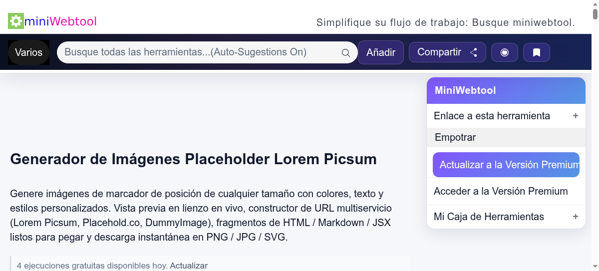 Generador de Imágenes Placeholder Lorem Picsum - Creador de Imágenes de ...