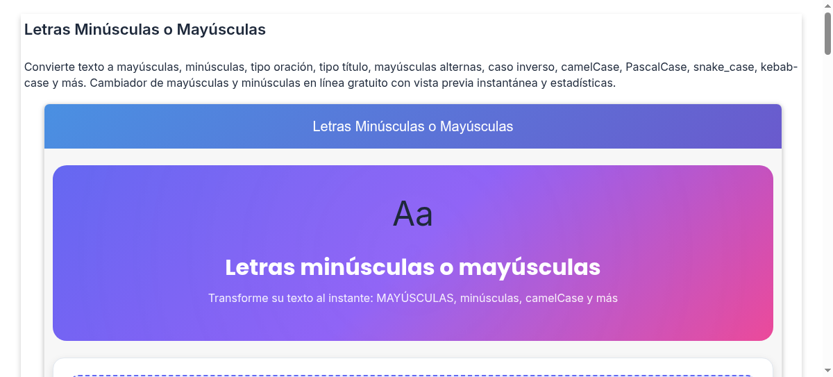 Convertidor de Letras Minúsculas o Mayúsculas - Mayúsculas, Minúsculas ...