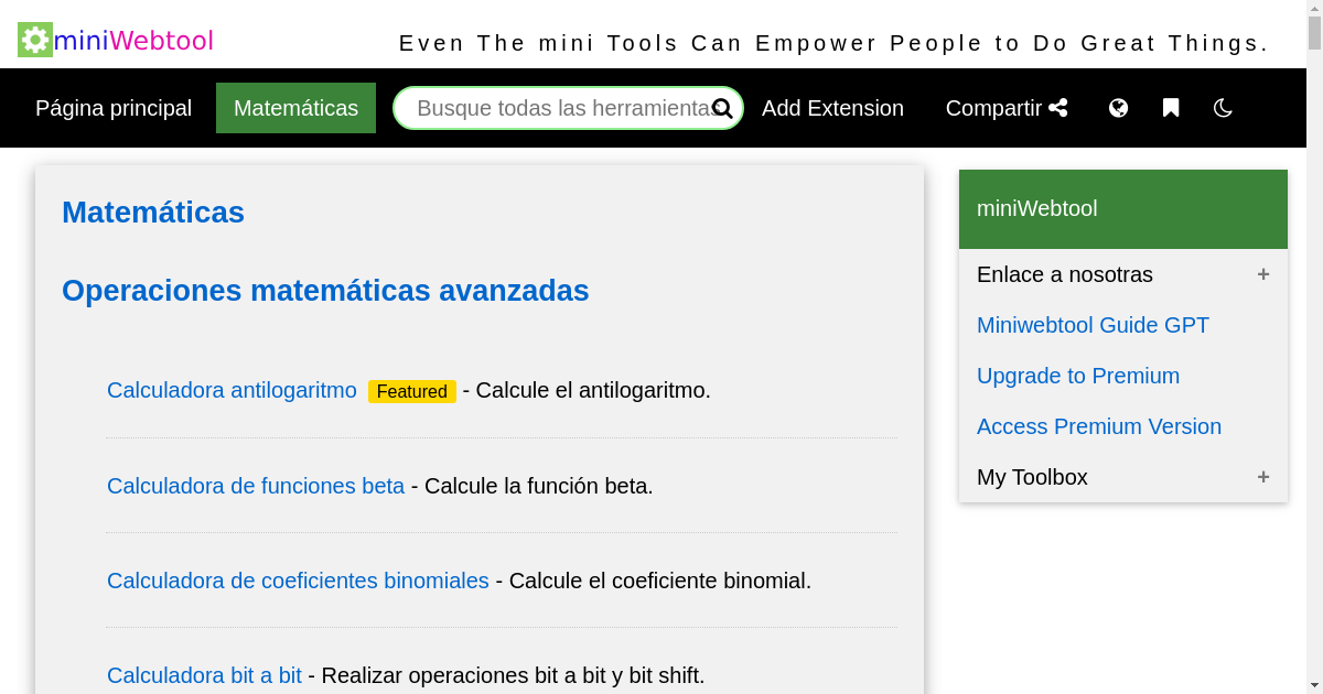 Herramientas gratuitas y calculadora - Matemáticas