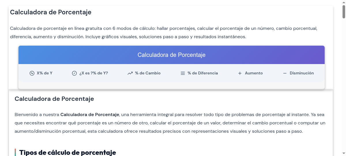 Calculadora de Porcentaje - Calcule porcentajes al instante con ...