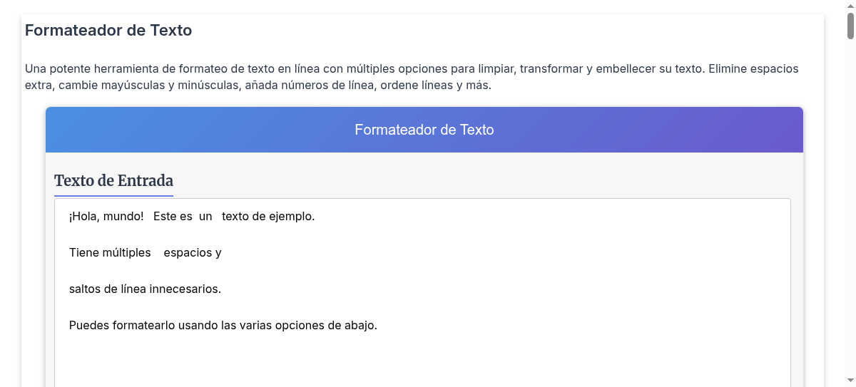 Formateador de Texto - Formatea, Limpia y Transforma tu Texto ...
