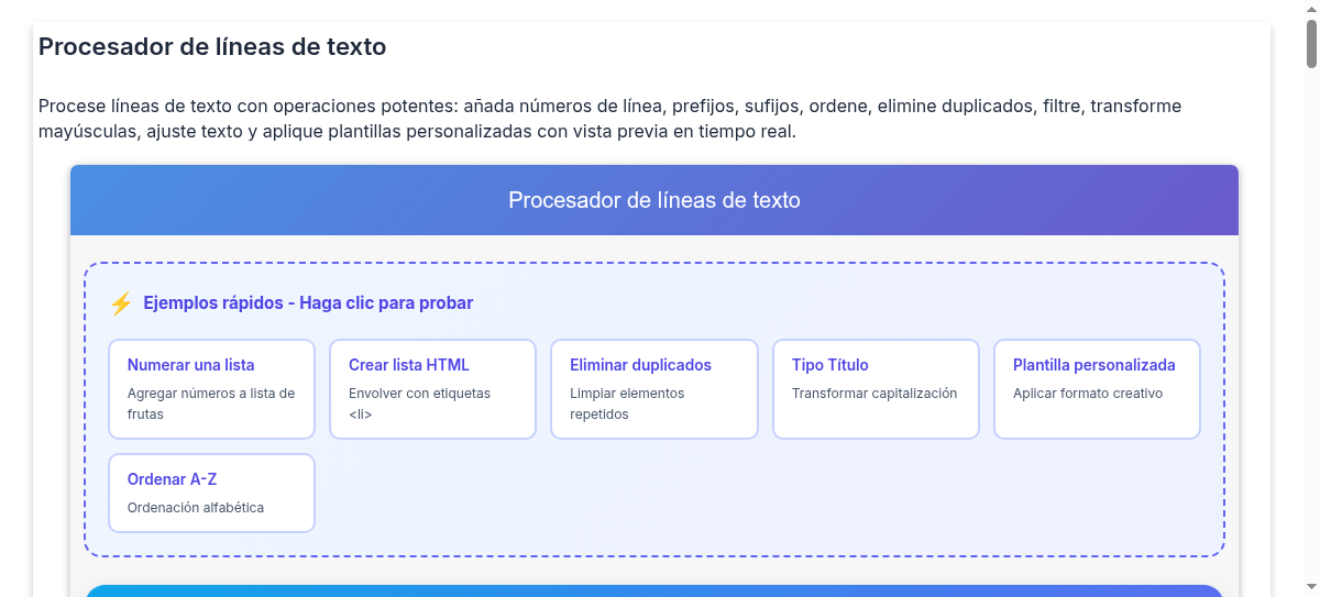 Procesador de líneas de texto: operaciones avanzadas, formato y ...