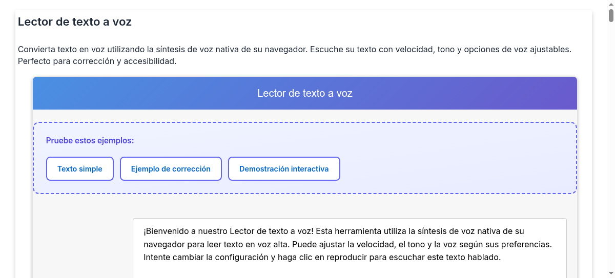 Lector de texto a voz - Herramienta TTS en línea gratuita con control ...