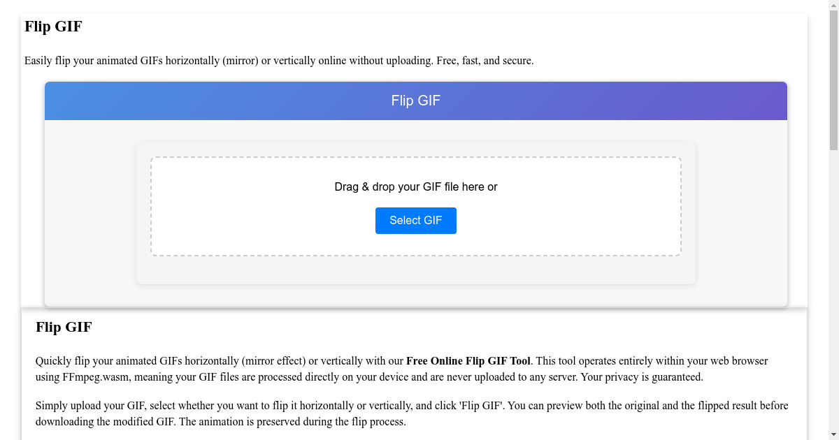 Flip GIF Horizontally or Vertically Online (Free)