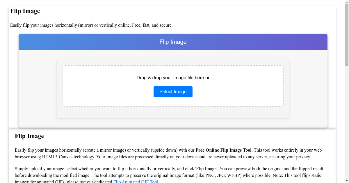 Flip Image Horizontally or Vertically Online (Free)