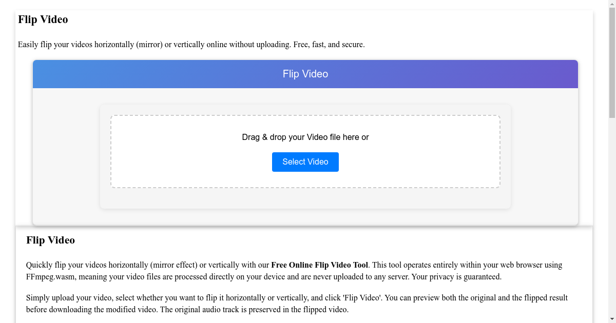 Flip Video Horizontally or Vertically Online (Free)