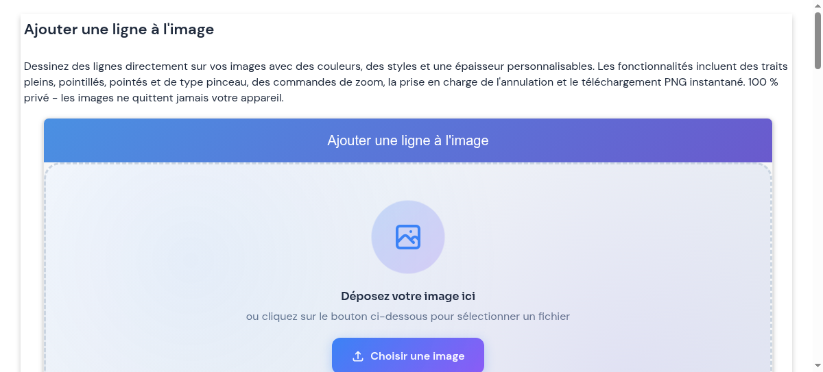 Ajouter une ligne à l'image - Outil d'annotation d'image en ligne gratuit