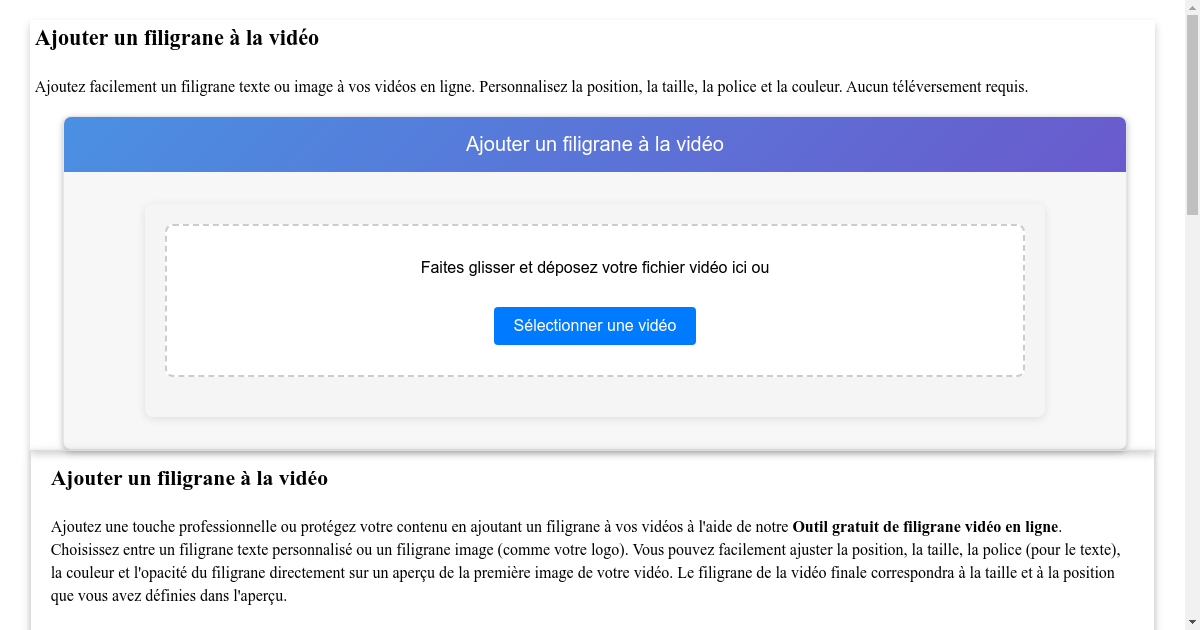 Ajouter un filigrane texte ou image à une vidéo en ligne (gratuit)