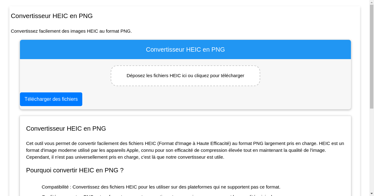 Convertisseur HEIC en PNG