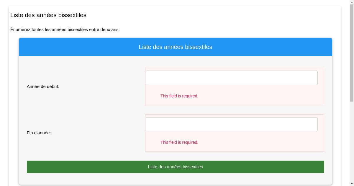 Liste des années bissextiles comprises entre 1983 et 2020