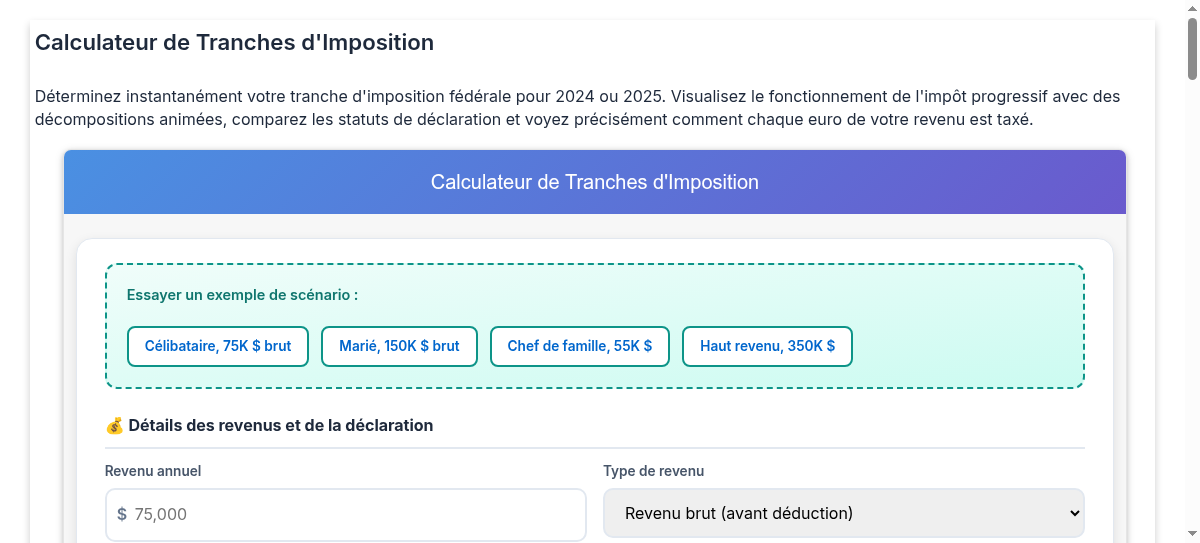 Calculateur de Tranches d'Imposition 2025 - Calculez votre Taux ...