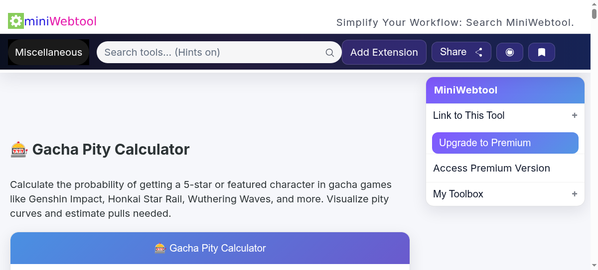 Gacha Pity Calculator - Estimate Pulls for Guaranteed Drops