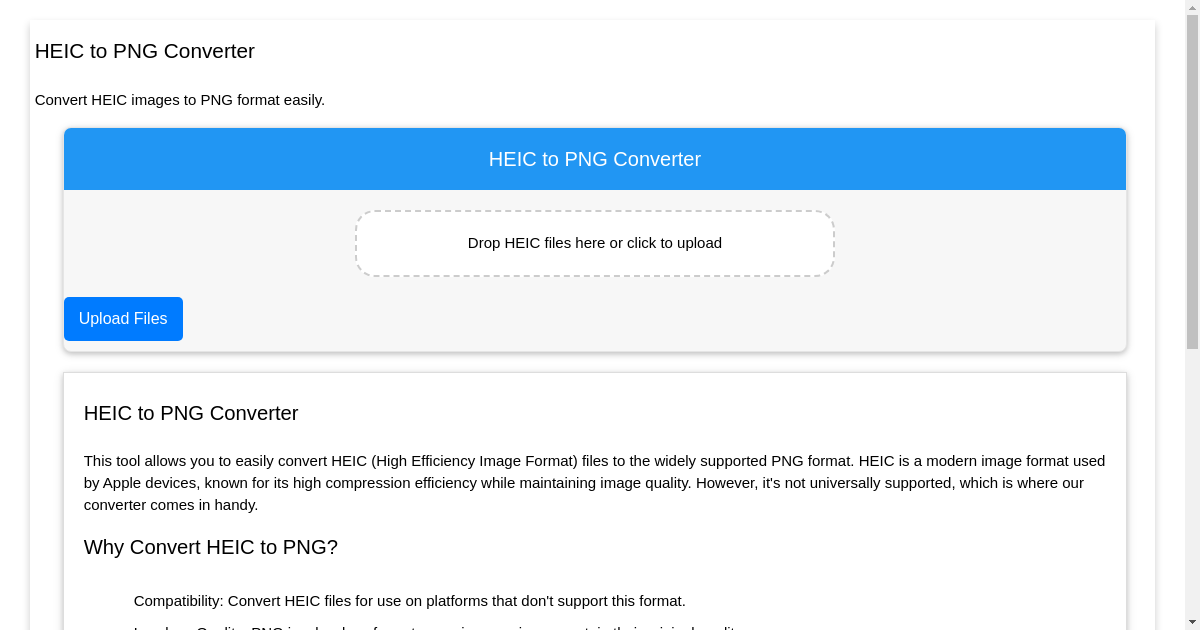 HEIC to PNG Converter