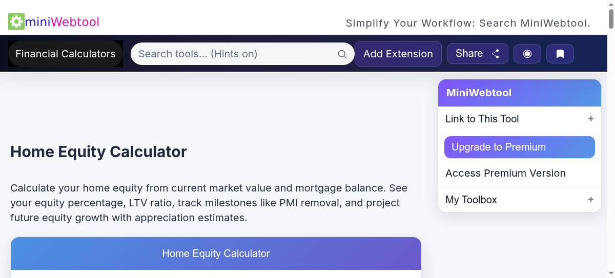 Home Equity Calculator - Calculate Your Home Equity, LTV Ratio & Equity ...