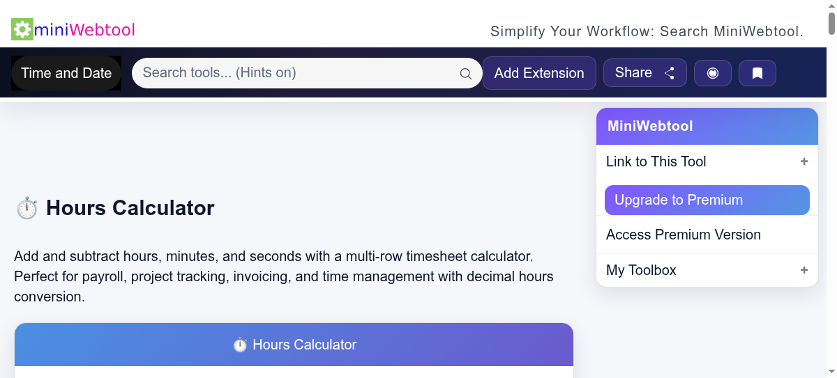 Hours Calculator - Add & Subtract Hours, Minutes, Seconds