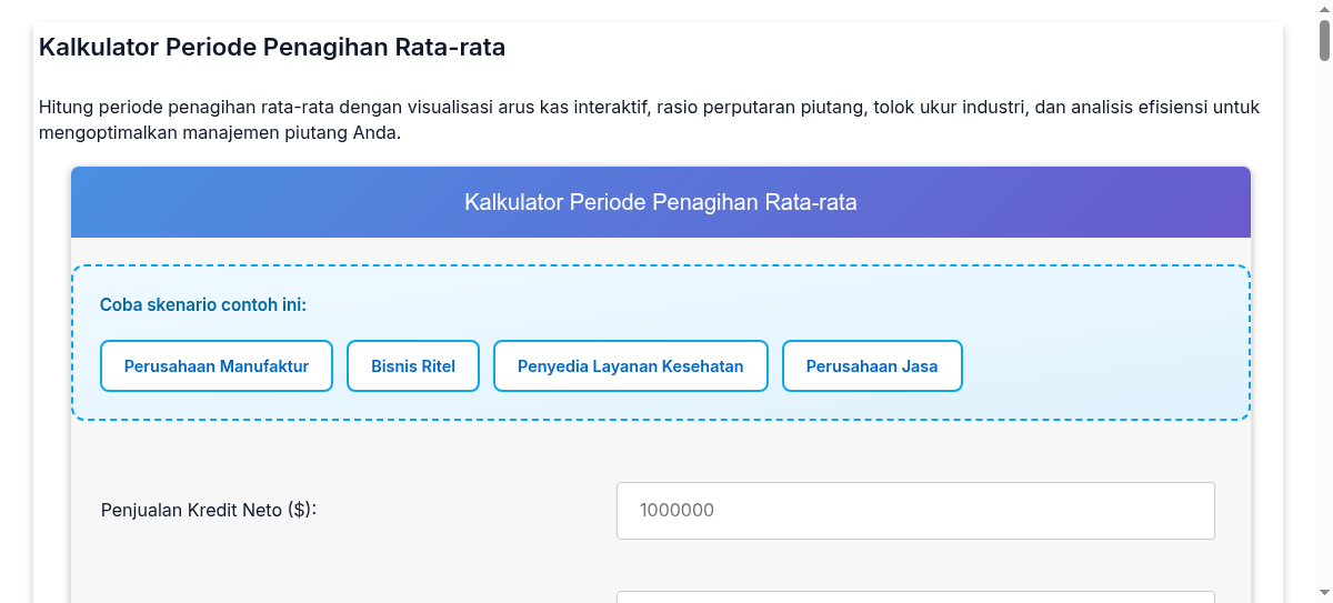 Kalkulator Periode Penagihan Rata-rata - Hitung ACP dengan Visualisasi ...