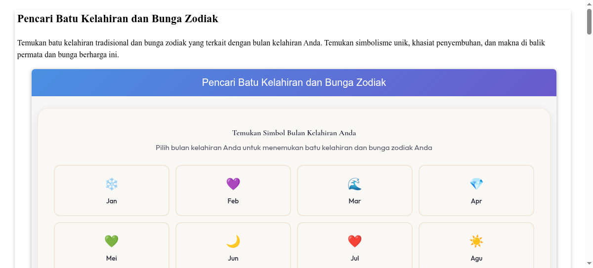 Pencari Batu Kelahiran dan Bunga Zodiak Gratis - Temukan Simbol Bulan ...