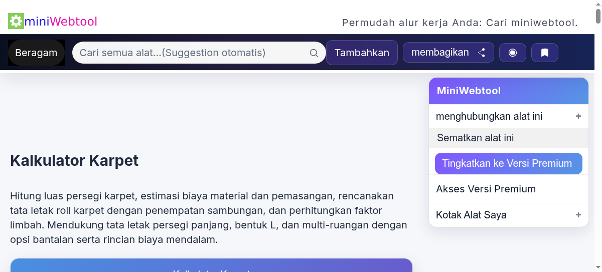 Kalkulator Karpet - Estimasi Luas Karpet, Biaya & Tata Letak Roll untuk ...