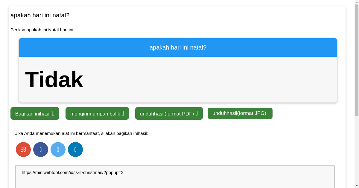apakah hari ini natal?