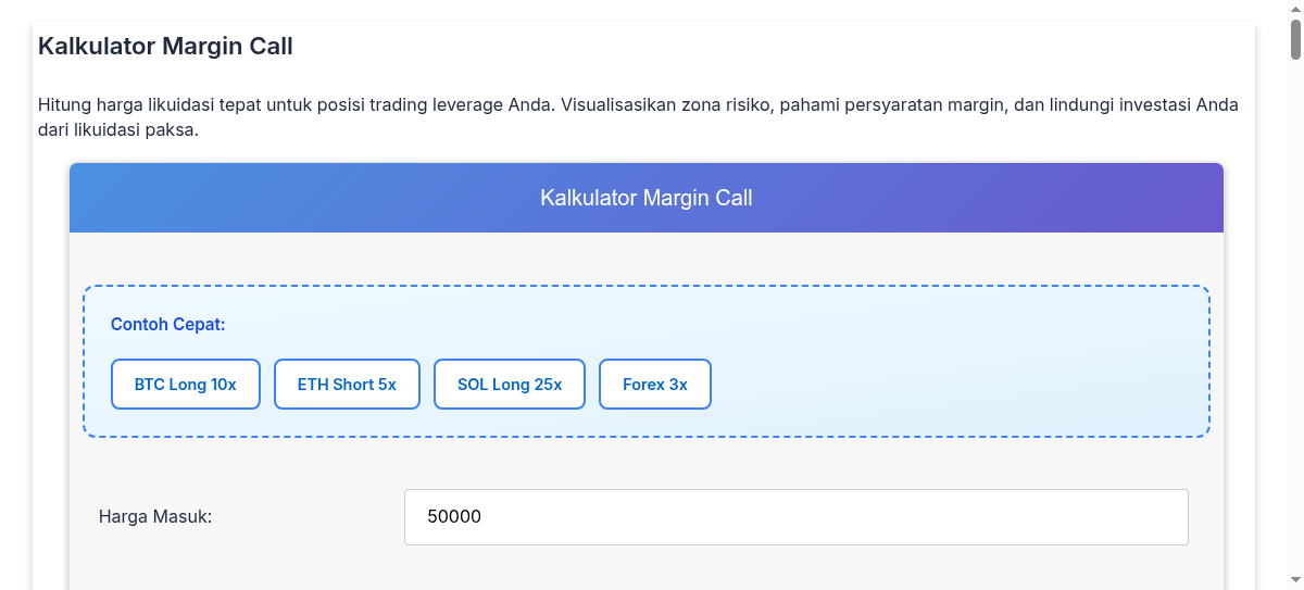 Kalkulator Margin Call - Hitung Harga Likuidasi untuk Posisi Trading ...