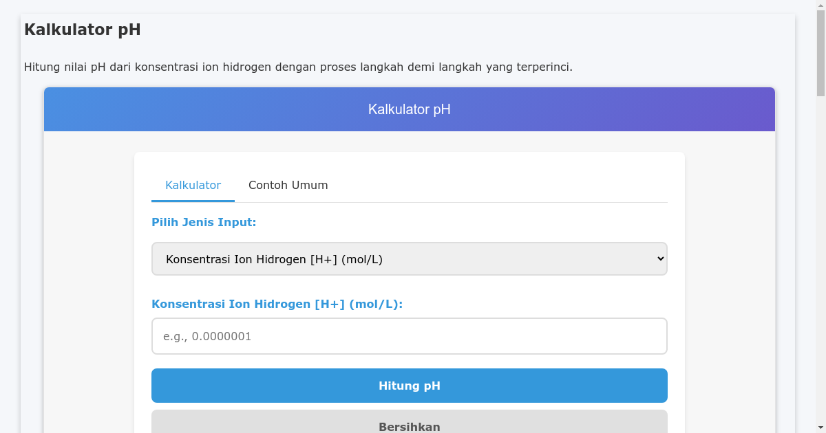 Kalkulator pH Gratis (Langkah demi Langkah)