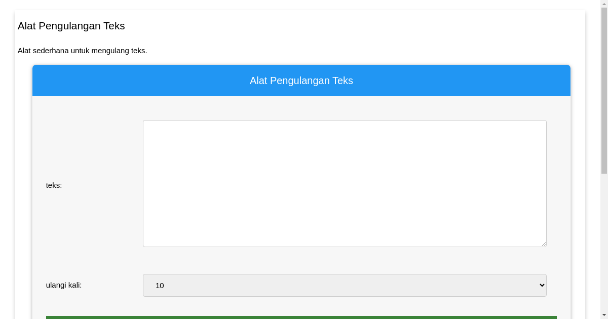 Alat Pengulangan Teks